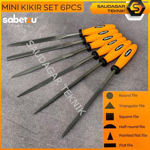 Jual Kikir Mini Set Sabetzu Alat Kikir Besi Kayu Kecil Mini File Set ...