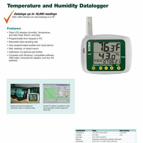 Jual New Temperature Dan Humidity Datalogger Extech Model 42280 ...