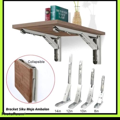 Jual Bracket Engsel Siku Ambalan Meja Lipat Dinding Besi Stainless ...