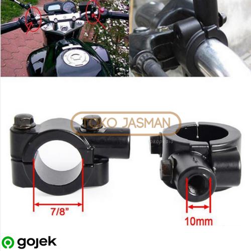 Jual bracket pangkon dudukan ukuran ulir spion Honda pakai baut 14/M10 ...