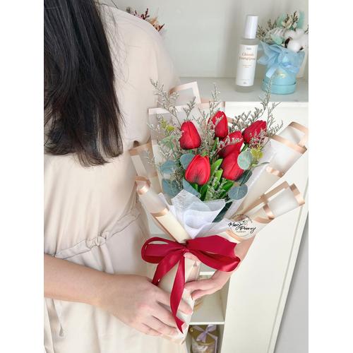 Jual ARTIFICIAL TULIP 6 STEM - BUKET BUNGA TULIP PALSU 6 TANGKAI FLOWER ...