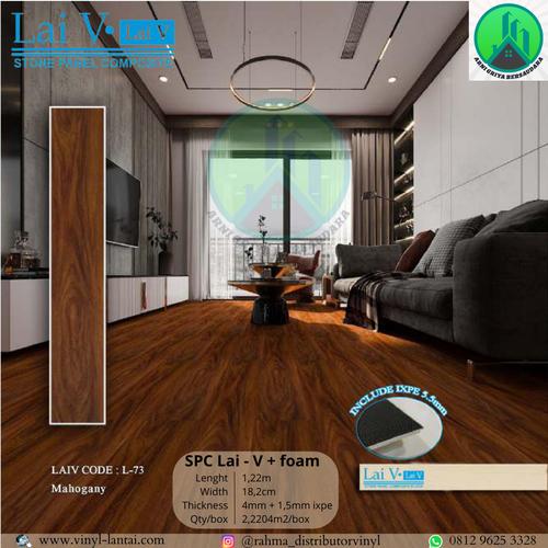 Jual Lantai Spc Lai-V Motif Kayu Tebal 5,5mm Type L-73 Mahogany - Jakarta Timur - flooring ...