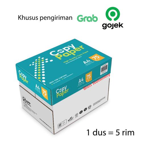 Jual Kertas HVS A4 75 gsm Copy paper 75gram kertas print kertas ...