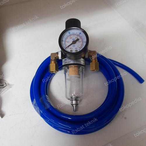 Jual AIR FILTER REGULATOR AIRTAC SET AFR2000×ELBOW KUNINGAN×SELANG 8MM ...