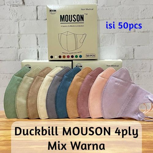 Jual MASKER DUCKBILL MOUSON PREMIUM 4PLY ISI 50 PCS DISPOSABLE MASK ...