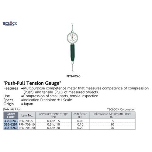 Jual Push-Pull Tension Gauge Load 5N TECLOCK PPN-705-5 - Kab. Bekasi ...