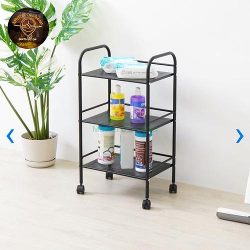 Jual Stora Rak Troli Besi Dapur 3 susun/Organizer Chart Trolley 3 Tier ...