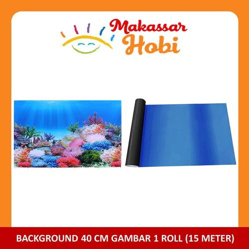 Jual Background Aquarium Tinggi 40cm 40 cm Wallpaper Per 1 Roll (15 meter) - Gambar - Kota ...