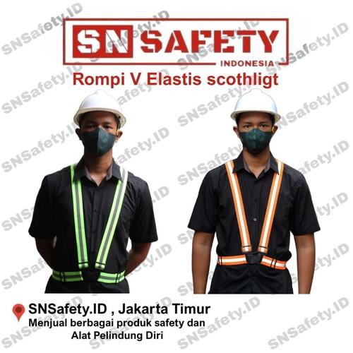 Jual Rompi Safety V Elastis Scothlight Rompi Karet Rompi Safety - Hijau ...
