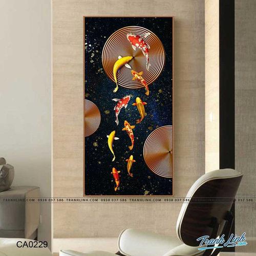 Jual lukisan dinding ruang tamu koi modern - Kab. Bandung - NindaArt ...