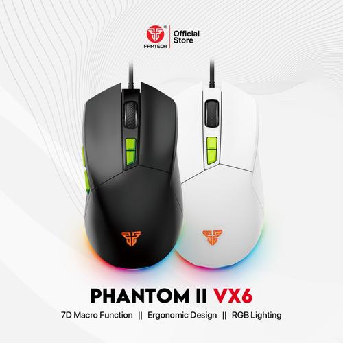 Jual Fantech PHANTOM II VX6 Mouse Gaming Macro RGB - Putih - Kota Jambi ...