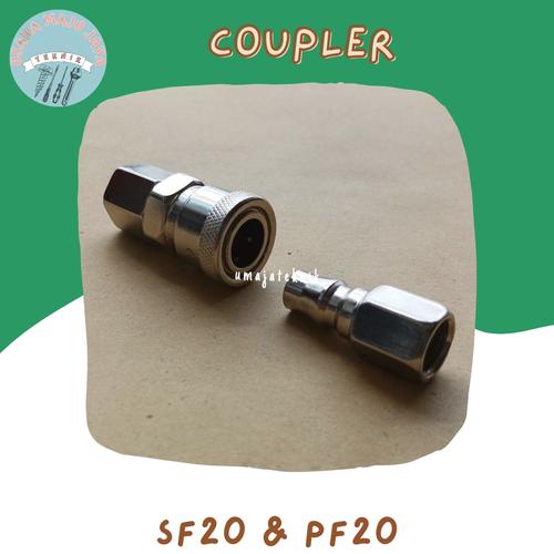 Jual Sambungan Selang Kompresor Quick Coupler SF20 PF20 Recoil Cuk ...