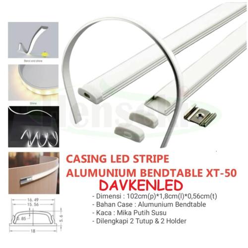Jual Casing Lampu LED Strip Aluminium/Housing Lampu LED Strip Fleksibel ...