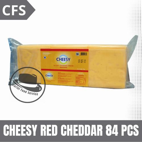 Jual Keju Cheesy Red Cheddar Slice 84 pcs / 1 kg - Kota Tangerang ...