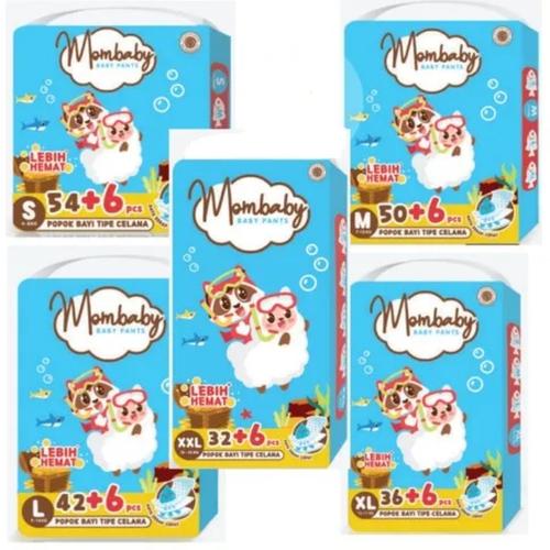 Jual MOMBABY PANTS DIAPERS M50+6 L42+6 XL36+6 XXL32+6 - XXL - Jakarta Utara - @Diapers Murah ...