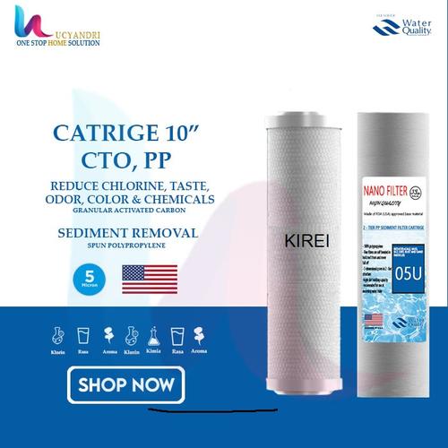 Jual Paket Catridge 10 Nanotec PP & Kirei 10 CTO Filter Penjernih Air - 3 Micron, Packing Bubble ...