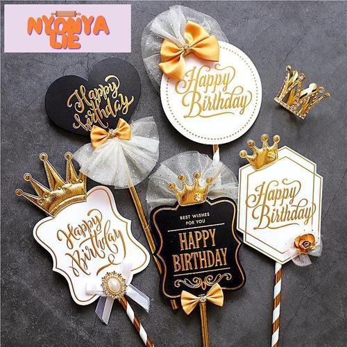 Jual CTK02 Topper Kue Kertas Mahkota Crown Hitam Putih Dekorasi Pesta ...