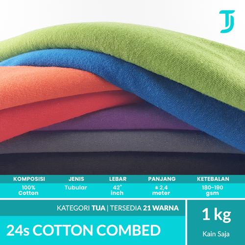 Jual 24s Cotton Combed | Kain Bahan Kaos | Warna Tua 1 Kg Kain Saja ...