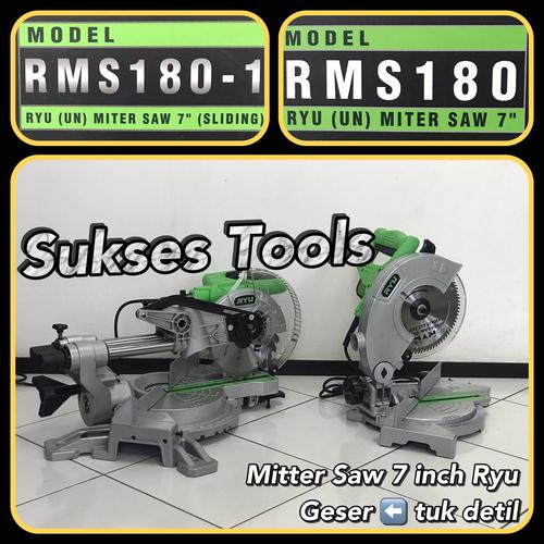 Jual Mesin Potong Kayu Aluminium 7" Mitter Saw Ryu RMS180 / RMS 180 ...