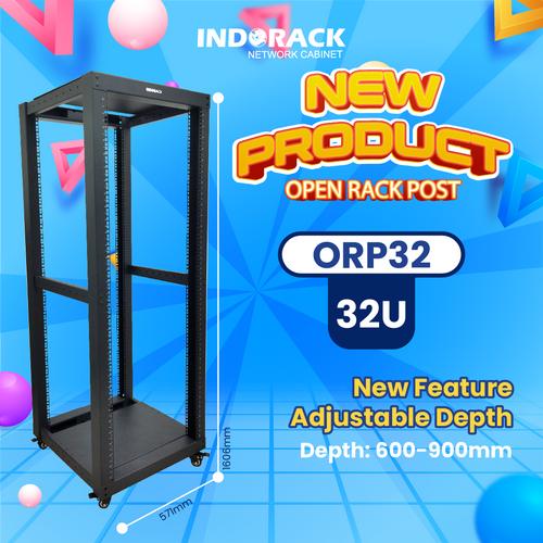 Promo Open Rack Post 32U Rak 19" Adjustable Depth 600 - 900mm ORP32 ...