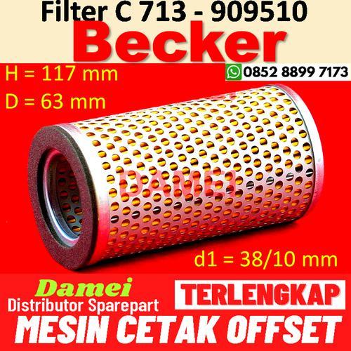 Jual Becker Filter Element 909510 Filter Udara Kompresor Vakum Becker ...