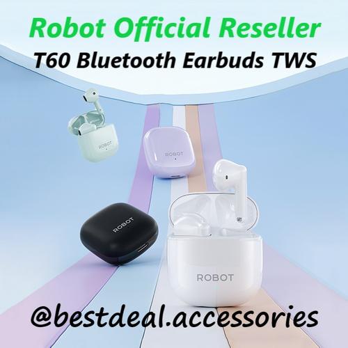 Jual Robot Airbuds T60 TWS Earphone Earbuds Airbuds - New T10 T20 T30 ...