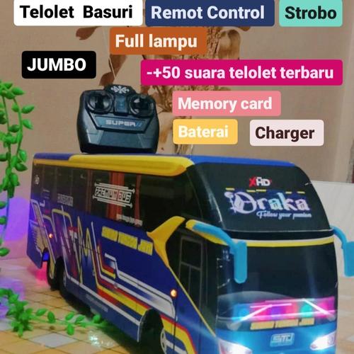 Jual bus TELOLET BASURI JUMBO Remot Control full lampu+Strobo - panjang ...