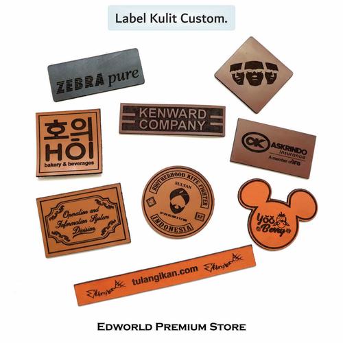 Jual Label Kulit Custom - Coklat Tan - Kota Bandung - Edworld Premium ...
