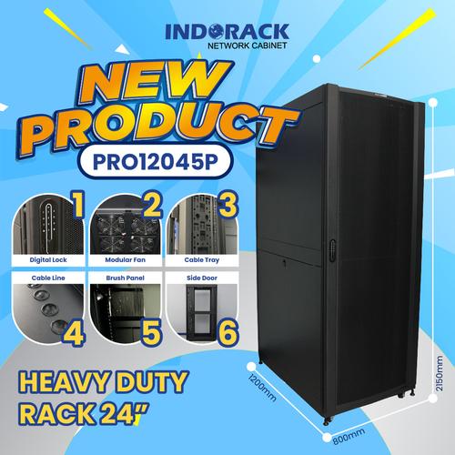 Jual PRO12045P - INDORACK HEAVY DUTY RACK 45U PERFORATED DOOR 24 iNCH ...