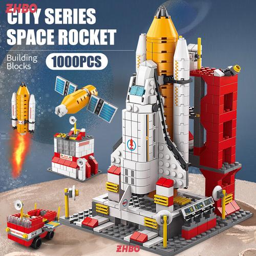 Jual 1000PCS Super Spacecraft Roket Bangunan Blok Mainan 3D Model ...