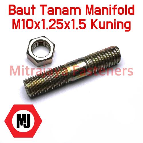 Jual Baut Tanam Manifold M10 x 1.25 x 1.5 x 50 Kuning - Kota Bandung ...