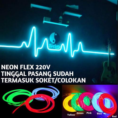 Jual Lampu Neon Flex 220v Flexible 6 7 8 9 10 meter 220V Merah Putih ...