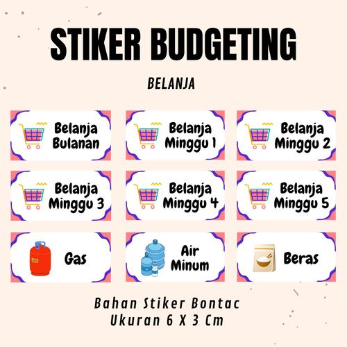 Jual Stiker Budgeting Sticker Dompet Keuangan Label Dompet Disiplin isi ...
