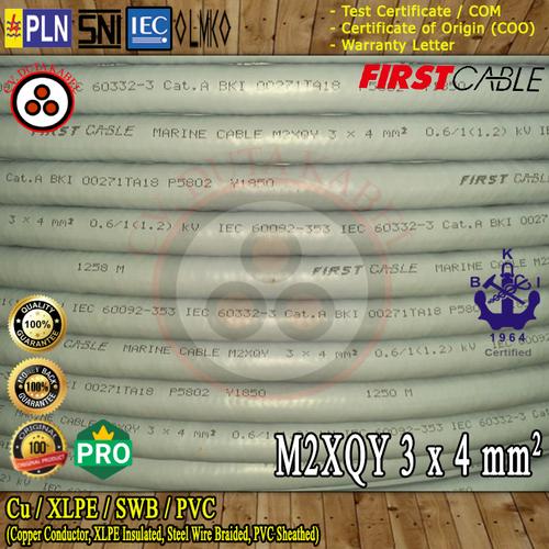 Jual Marine Cable - M2XQY 3x4 mm2 (Cu/XLPE/SWB/PVC) Grey / 3x4 mm / 3x4 ...