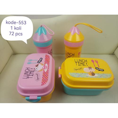 Jual Kotak Makan Set Botol Minum Anak Karakter - Free Botol - pencil pink - Jakarta Barat ...