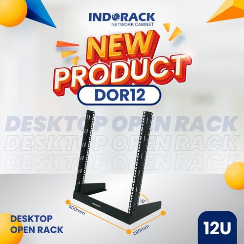 Jual DOR12 Desktop Open Rack 12U Indorack Rak Audio Receiver Patch ...
