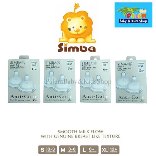 Jual SIMBA MOTHERS TOUCH WIDE NECK CROSS HOLE NIPPLE S.M.L.XL - XL ISI ...
