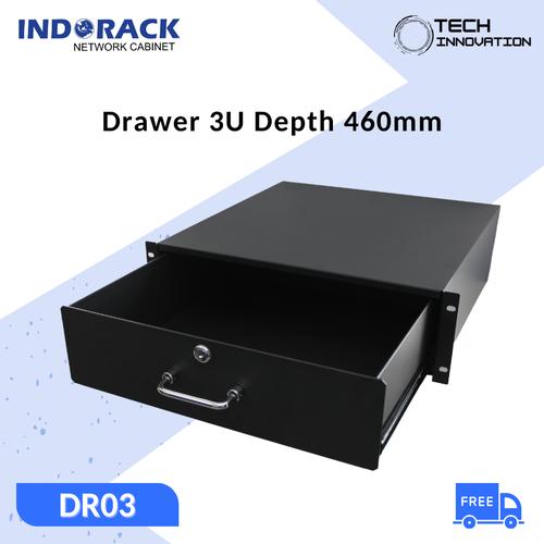 Jual INDORACK Drawer 3U Depth 460mm W/ Lock Laci Rackmount Rak Server ...
