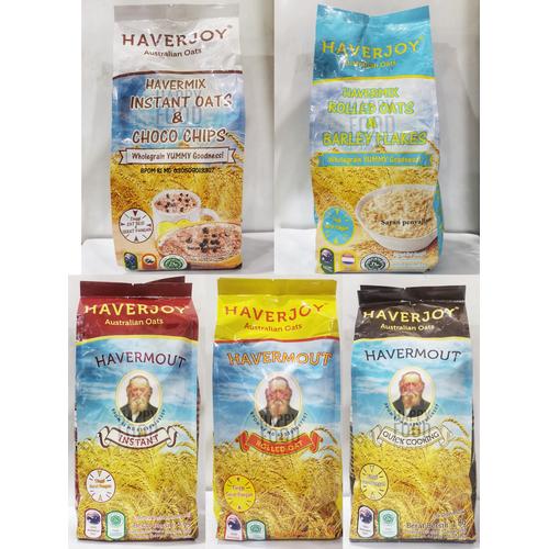 Jual HAVERJOY OATMEAL 1KG/INSTANT/ROLLED OAT/QUICK COOKING/CHOCO CHIPS ...