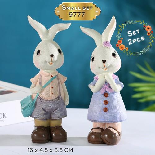 Jual Patung Kelinci Lucu Pajangan Keluarga Kelinci Rabbit Family ...