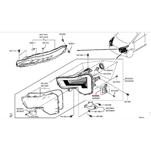 Jual BRECKET PUTIH HEAD LAMP KIRI MITSUBISHI XPANDER FACELIFT ...