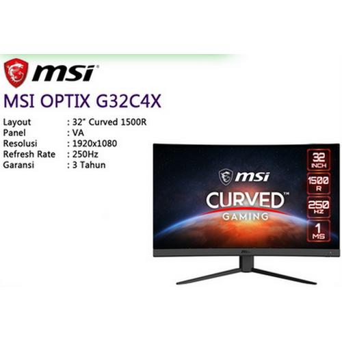 Jual Monitor MSI OPTIX G32C4 32" FHD 165Hz Curve - Monitor Gaming MSI ...