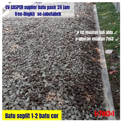 Jual Batu seplit cor 1-2 beton dak lantai tiang cor tangga ukuran 7 M3 ...