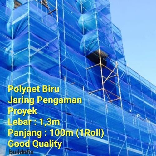 Jual 1 ROLL JARING PENGAMAN PROYEK / POLYNET BIRU 100M X 1,3M - Kota ...