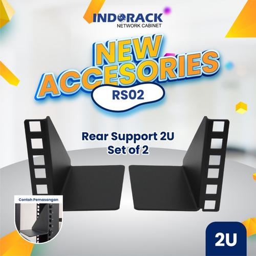 Jual RS02 Accesories Rear Support 2U Set of 2 Penahan Rak Server Rack ...