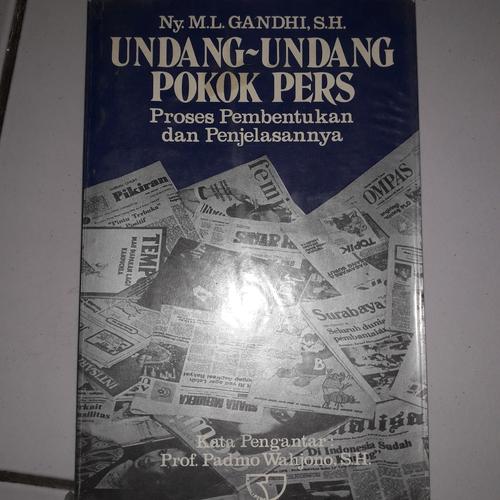 Jual Buku Undang-undang Pokok Pers Proses Pembentukan dan Penjelasannya ...