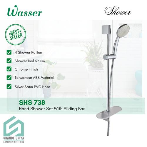 Jual Wasser Hand Shower with Sliding Bar Tiang Shower Set SHS 738 NEO ...