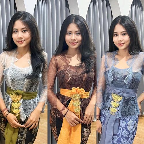 Jual Kebaya Bali Jadi Brokat Santili Lengan Panjang Polos Tradisional ...