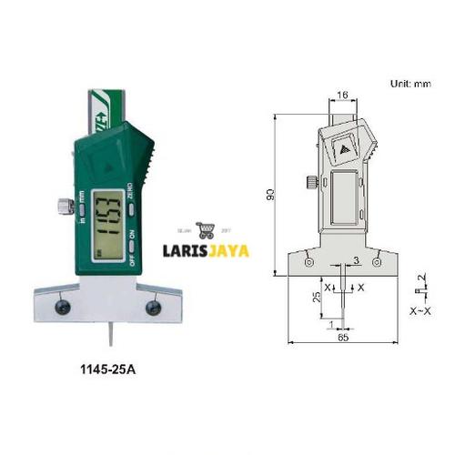 Jual Insize Mini Digital Depth Gage / Alat Ukur Kedalaman Alur Ban ...