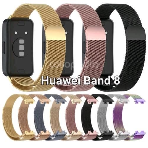 Jual Rante Stainless Strap Watch Magnet Loop Tali Jam For Huawei Band 8 ...
